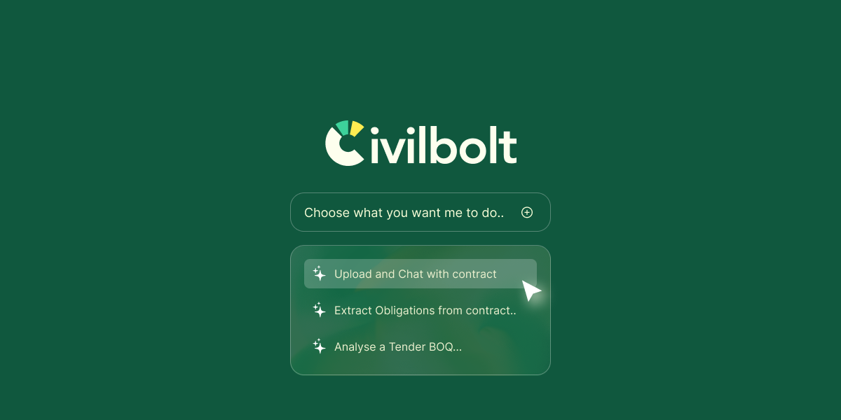CivilBolt.ai - AI-Powered Construction Contract Management